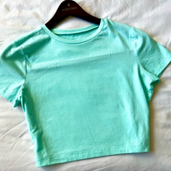 Tops | Aqua Crop Top | Poshmark